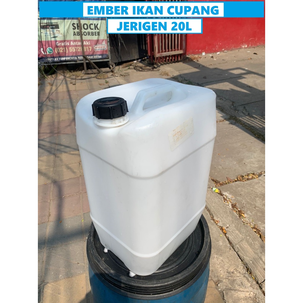 Jual Jerigen Putih Model Panjang 20kg/Jerigen Putih Model Panjang 20 ...
