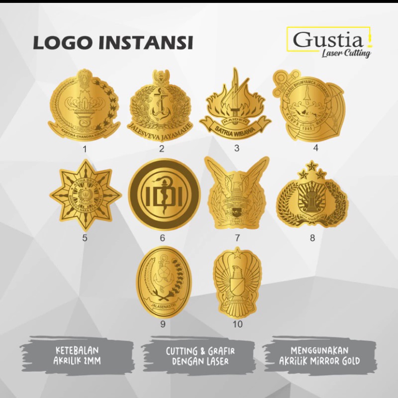 Jual logo instansi bahan akrilik miniatur bahan mahar | Shopee Indonesia