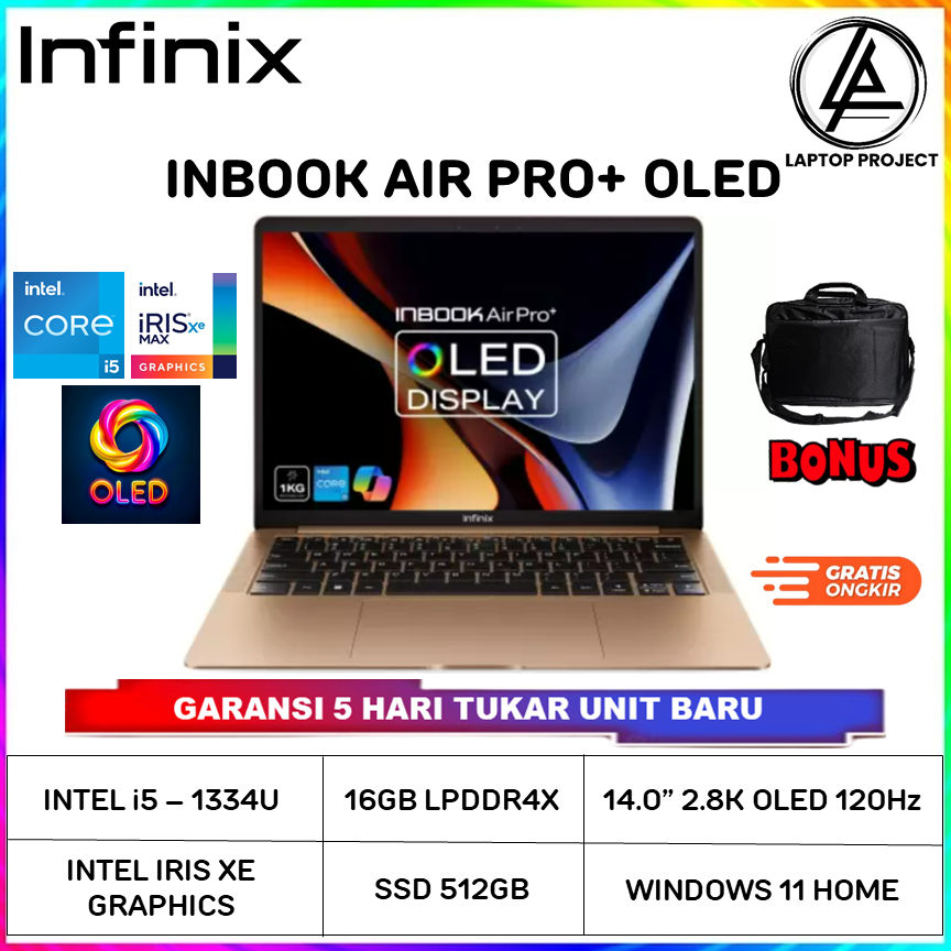 Jual Laptop Infinix Inbook Air Pro+ i5-1334U RAM 16GB 512GB SSD 14 ...