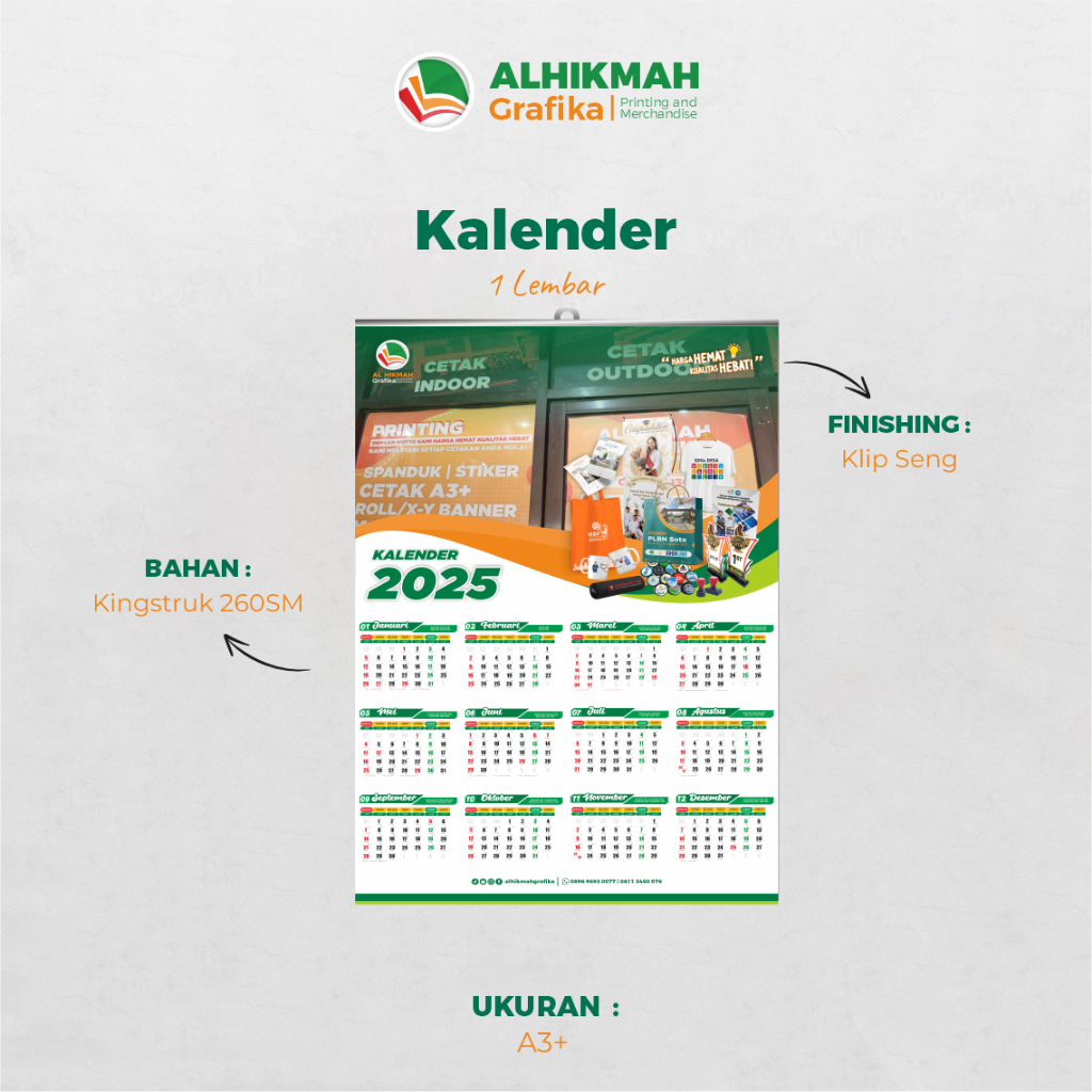 Jual Kalender Gantung - Kalender Duduk/Meja Custom Murah Makassar ...