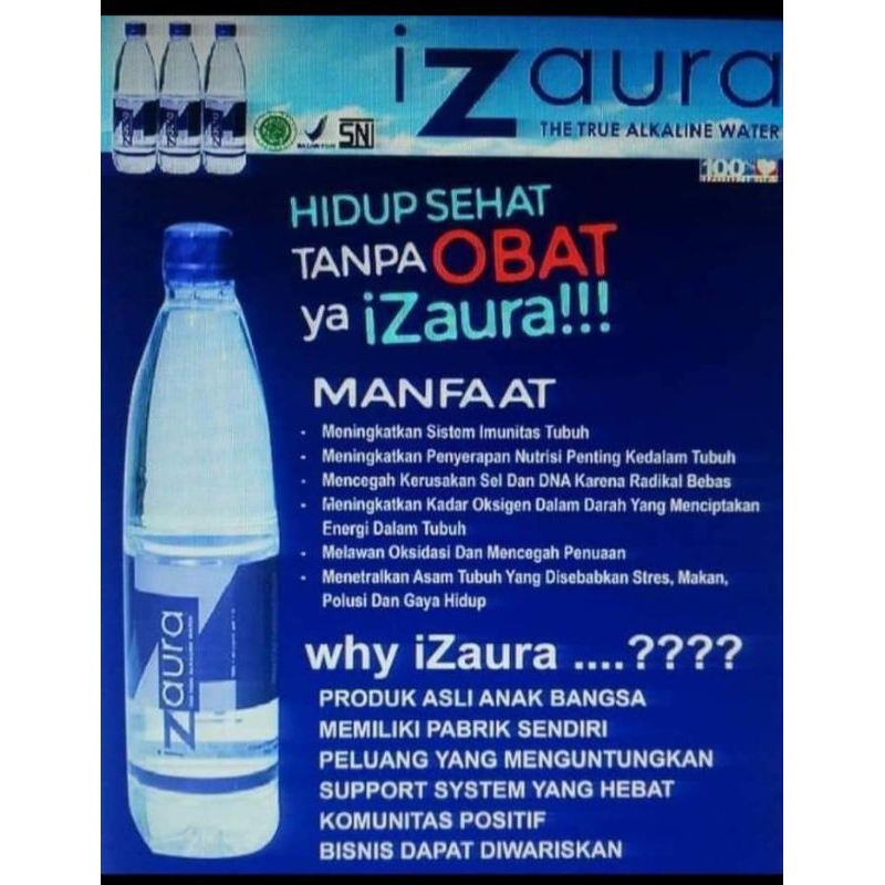 Jual Air IZAURA 2 botol kemasan 600 ml | Shopee Indonesia