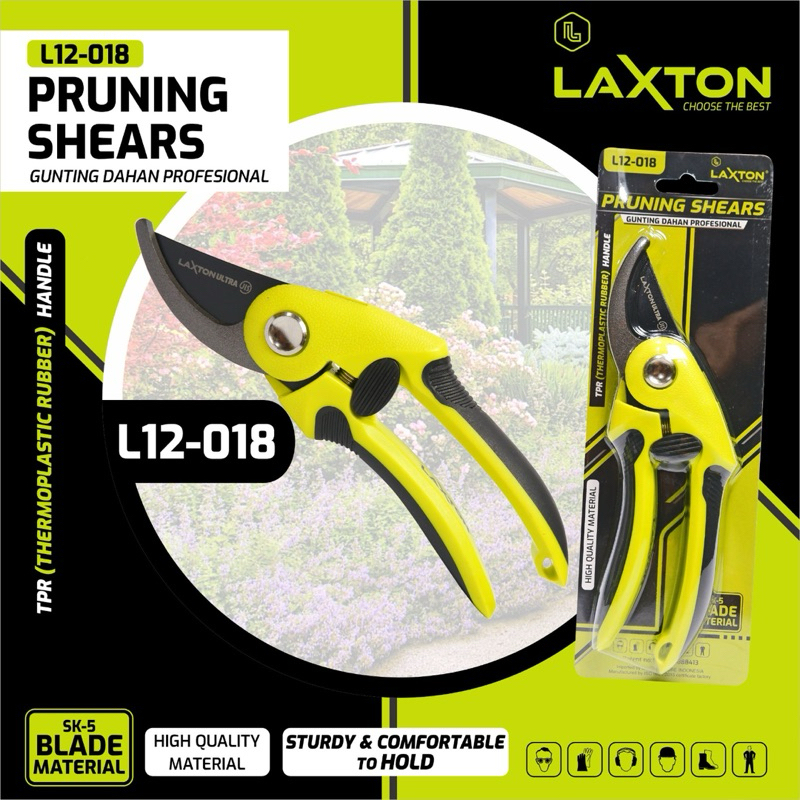 Jual Laxton L12-018 gunting TPR pruning Shears Gunting Dahan Bunga Ranting Stek Alat Potong ...