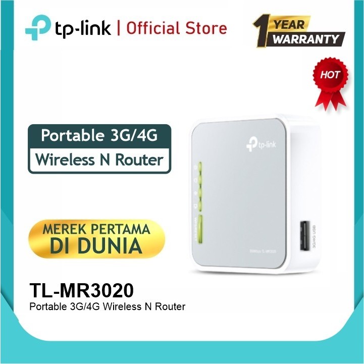 Jual TP-LINK TL-MR3020 Portable 3G/4G Wireless N Router 3g router 4g ...