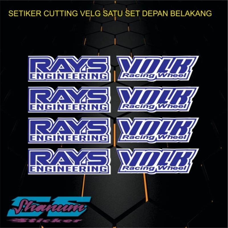 Jual STIKER CUTTING VELG MOBIL RAYS VOLK SATU SET | Shopee Indonesia