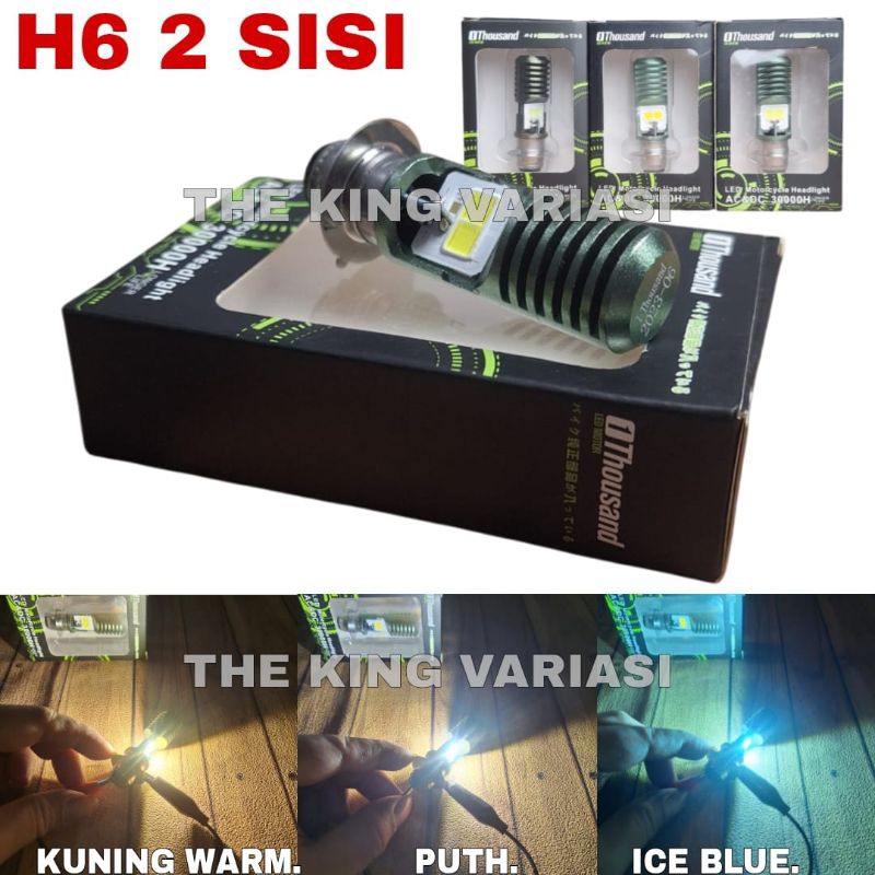 Jual LAMPU UTAMA MOTOR SOKET H6 2 SISI PREMIUM/ LAMPU DEPAN MOTOR SOKET H6 ONETHAUSAND / LAMPU ...