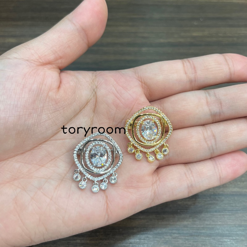 Jual Bros mini bingkai wajik zircon oval cut diamond rumbai gantung ...