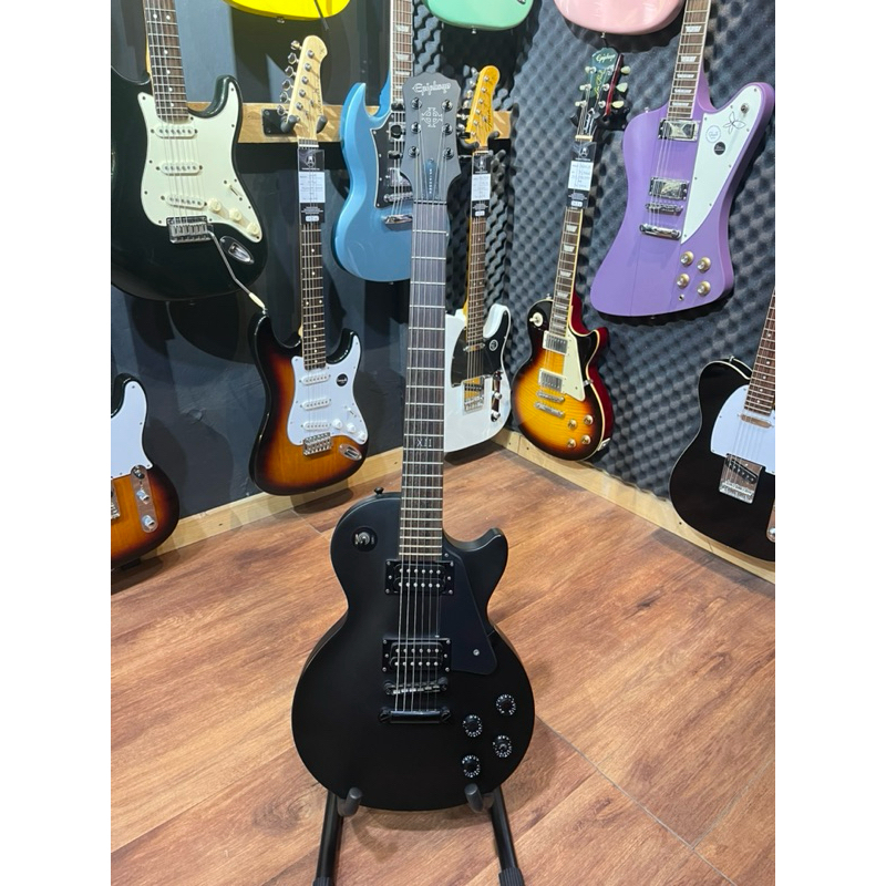 Jual Epiphone Goth Les Paul Studio, Black Satin w/ Black Hardware ...