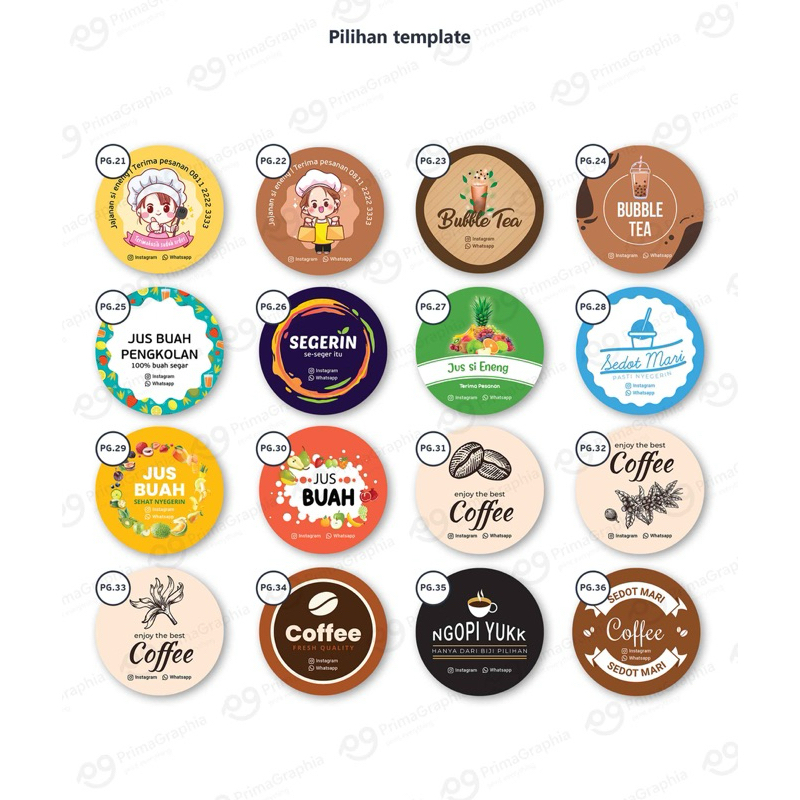Jual CETAK LABEL STICKER UK 5x5cm | Shopee Indonesia