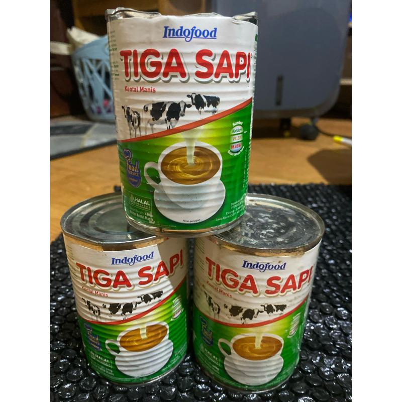 Jual SUSU TIGA SAPI SUSU KENTAL MANIS 490 GR REJECT KEMASAN KALENG ...