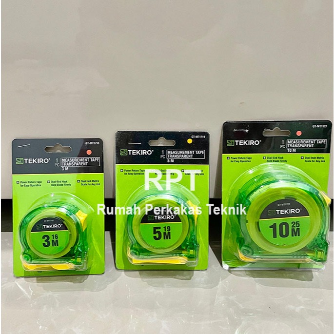Jual TEKIRO Meteran Transparan 3 Meter 5 Meter 10 Meter / Tape ...