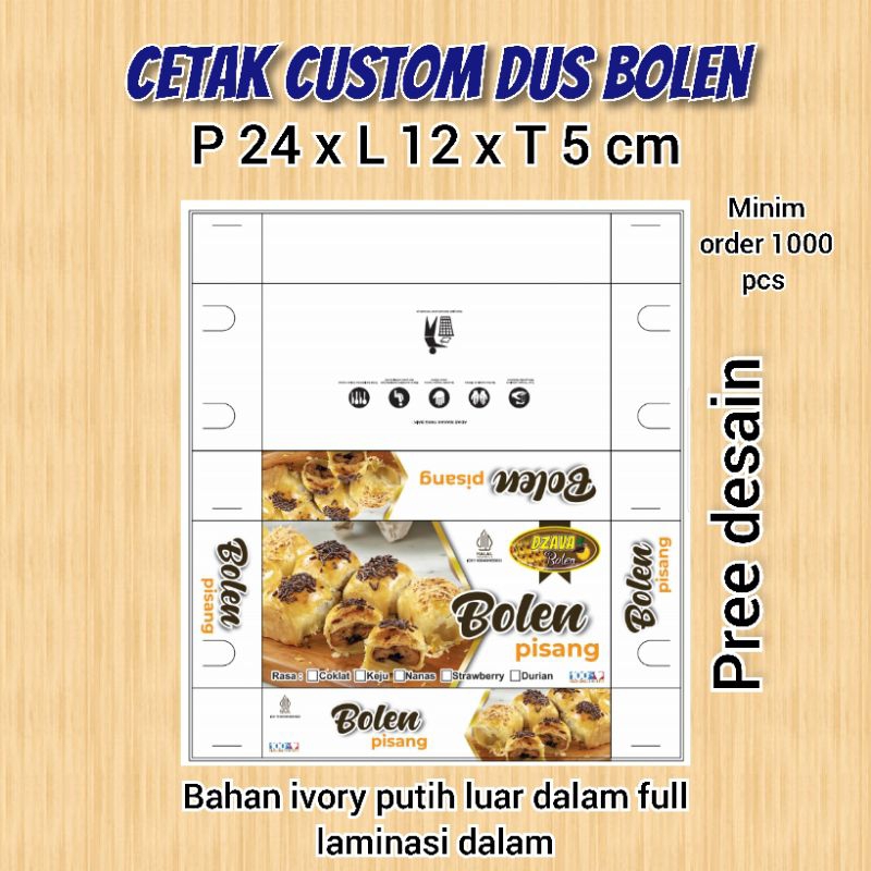 Jual cetak custom dus bolen 24x12x5cm | Shopee Indonesia
