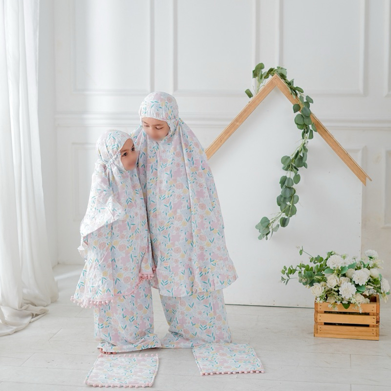 Jual [KHAULAH] mukena anak motif usia 1-12 tahun bahan rayon viscose ...