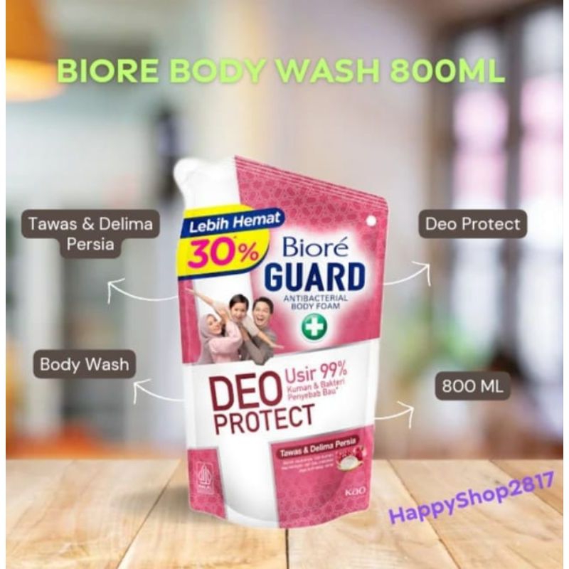 Jual Biore Body Wash Deo Protect 800 ML | Shopee Indonesia