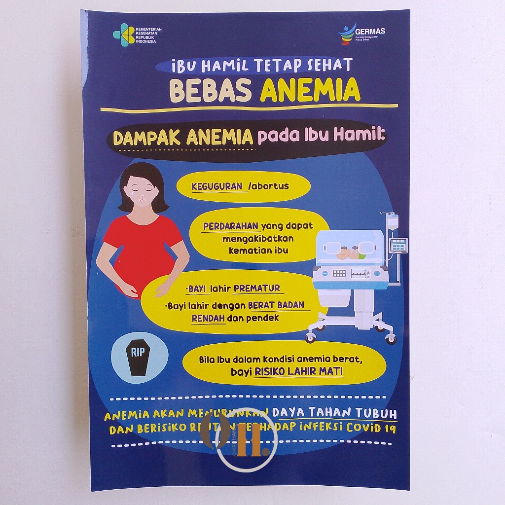 Jual Poster Ibu Sehat Bebas Anemia - Dampak Anemia Pada Ibu Hamil ...