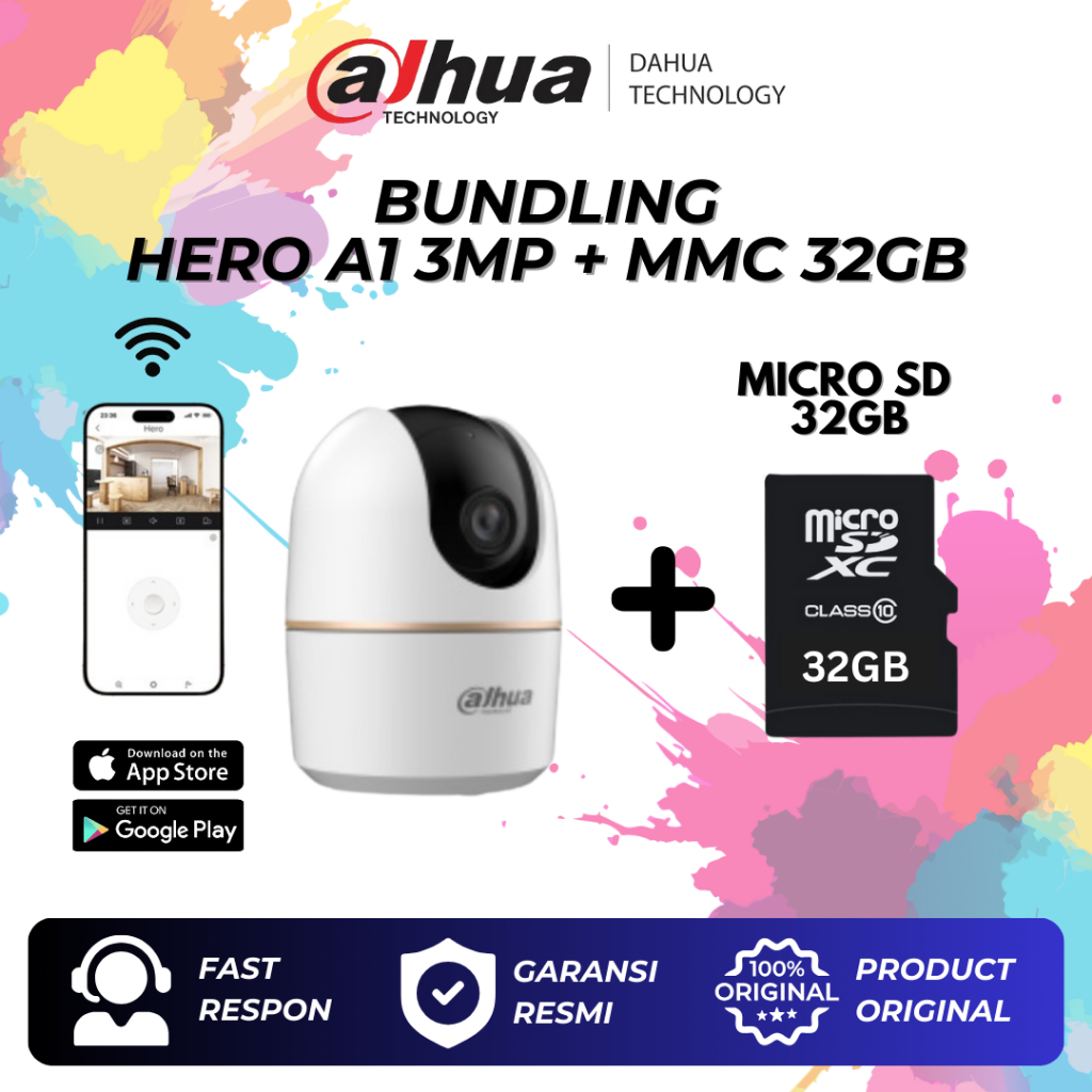 Jual DAHUA HERO A1 H3A 3MP PLUS BUNDLING MEMORY CARD 32GB/64GB/128GB ...