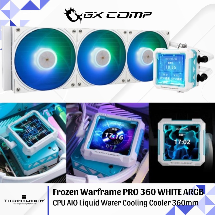 Jual THERMALRIGHT Frozen Warframe PRO 360 WHITE ARGB w/ LCD Display ...