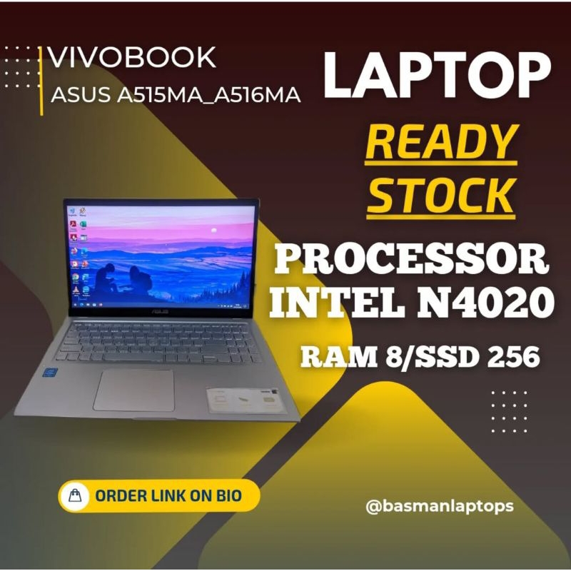 Jual Laptop Asus Vivobook A516M Intel N4020 RAM 8 GB Slim Small Frame ...