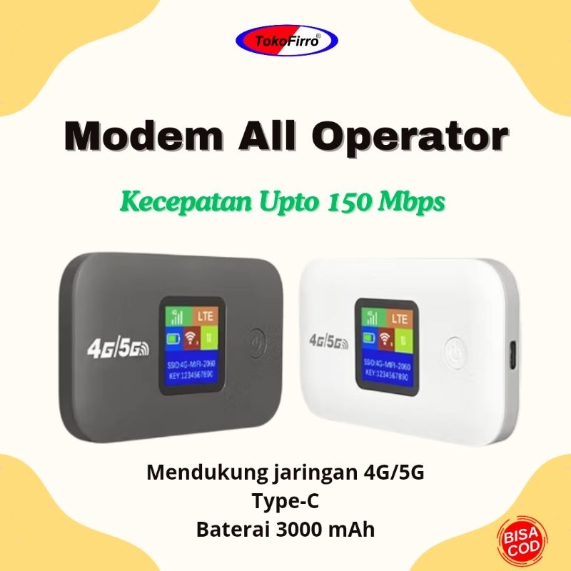 Jual [BARU] Modem Wifi ALL OPERATOR Mifi Telkomsel 150Mbps 3000mAh ...