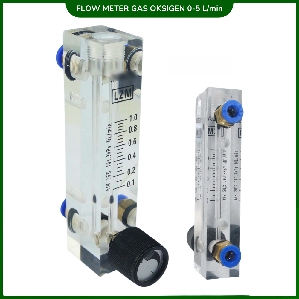 Jual Rotameter Udara Flow Meter Regulator Oksigen 0.05-0.5 nl/min ...