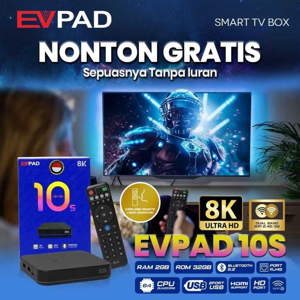 Jual EVPAD SMART TV BOX 10S ULTRA HD 8K DUAL BAND WIFI 2.4G/5G RAM 2GB/32GB | Shopee Indonesia