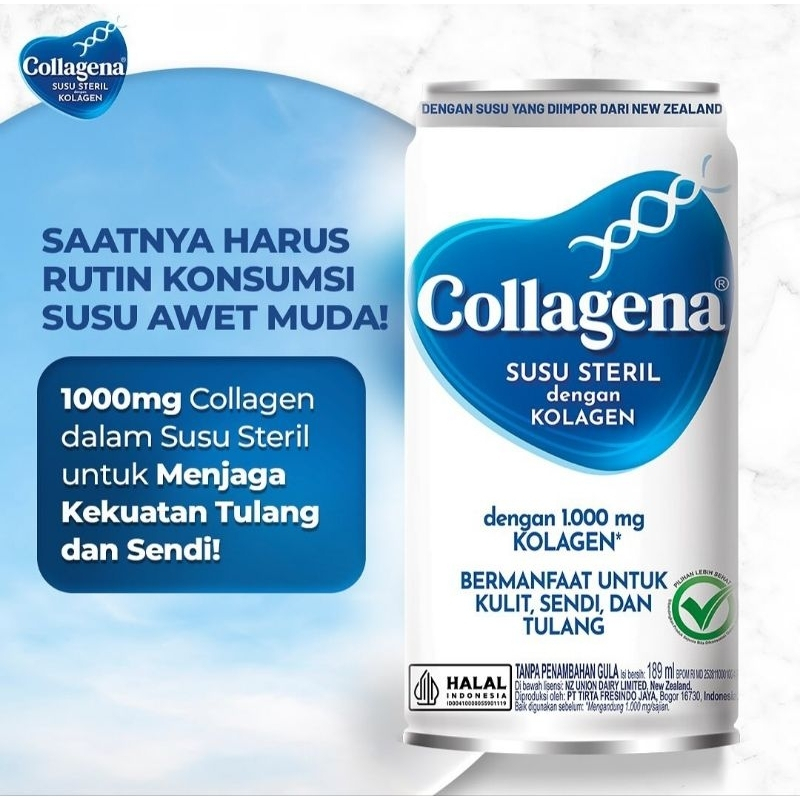 Jual COLLAGENA Susu Steril Kolagen Kemasan Kaleng 189 ml | Shopee Indonesia