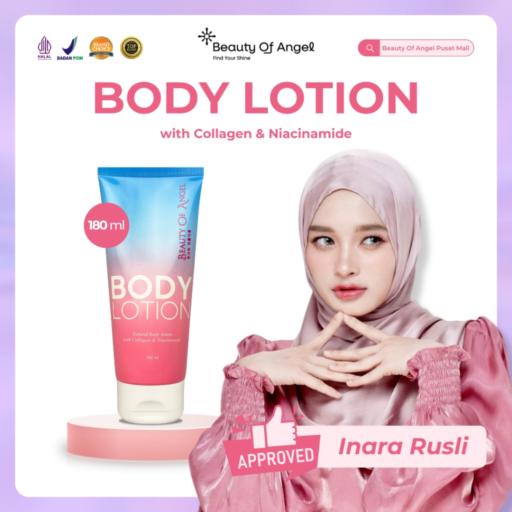 Jual Beauty of Angel Body Lotion Collagen 180 Ml with Niacinamide BOA ...