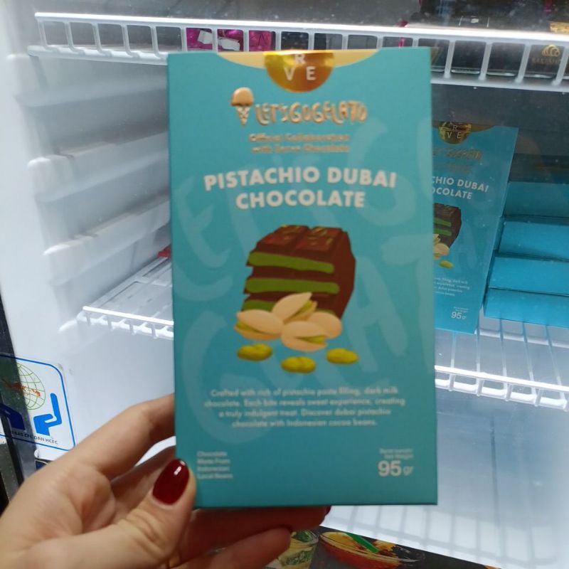 Jual Lets Go Gelato x Terve Chocolate Dubai Pistachio Kunafa | Shopee ...