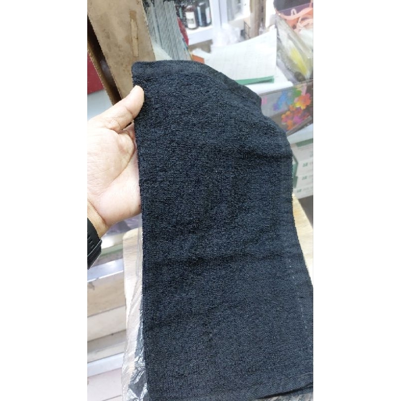 Jual handuk salon hitam 1lusin 30x70cm | Shopee Indonesia