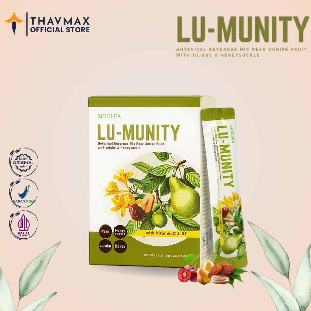 Jual MELILEA LU-MUNITY Minuman Booster Serbuk Rasa Buah Campuran Pir ...