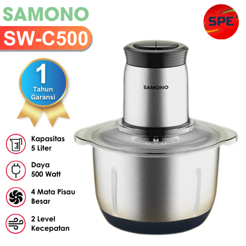 Jual FOOD CHOPPER SAMONO KAPASITAS 5 LITER SW-C500 / SWC500 GARANSI ...