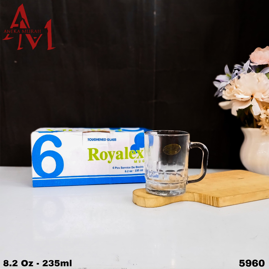 Jual ROYALEX GELAS KACA B-255/TP-61 WBP KAPASITAS 235ML (5960) + FREE BUBBLE WRAP | Shopee Indonesia