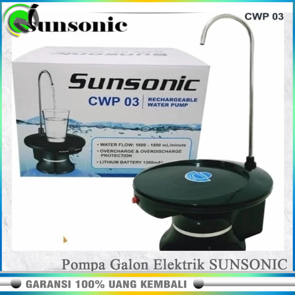 Jual CWP 03 SUNSONIC POMPA GALON ELEKTRIK cwp03 pompa air galon le mineral TB13 - OUR | Shopee ...