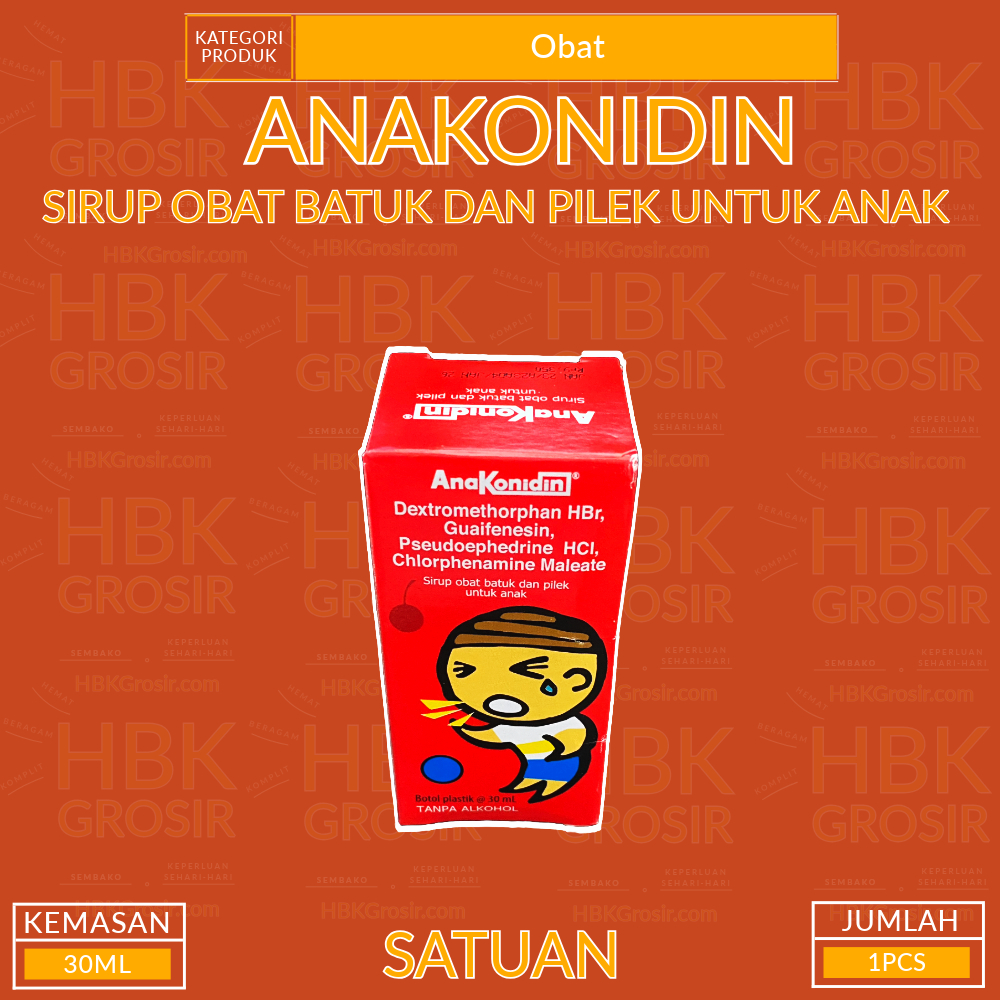 Jual Sirup Obat Batuk dan Pilek Anak AnaKonidin Rasa Cherry 30ML [HBK ...