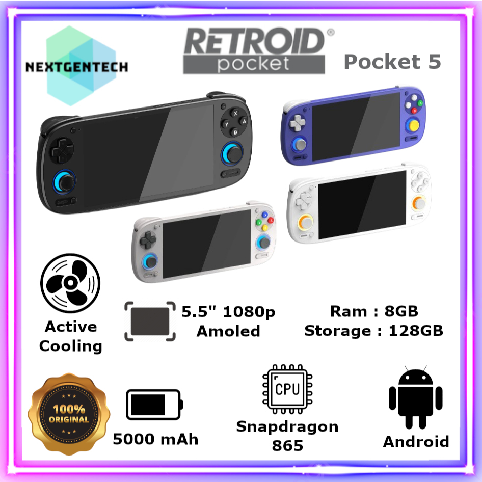 Jual Retroid Pocket 5 Retro Handheld Video Game Console Portable ...