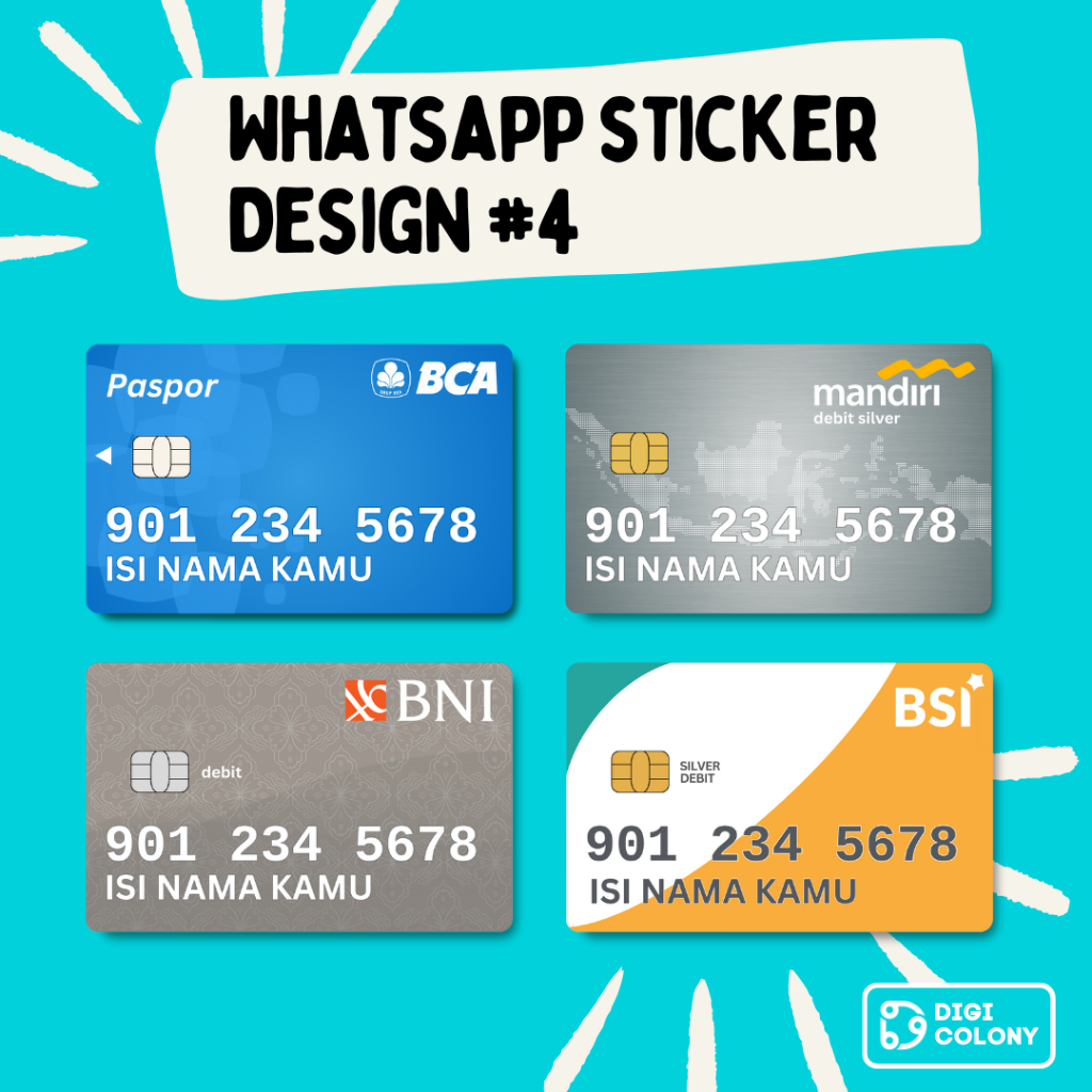 Jual Jasa Sticker WhatsApp | Sticker WhatsApp Kartu Debit Bank ...