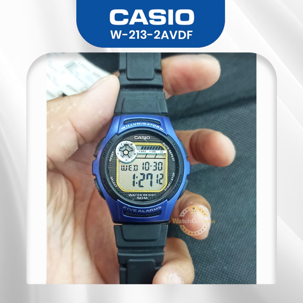 Jual Casio General Digital Man W-213-2AVDF / W2132AVDF / W213 | Shopee ...