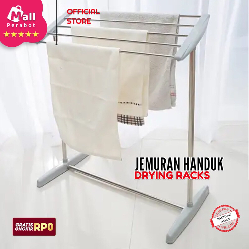 Jual Mall Perabot | Jemuran Handuk Stainless Portable Mobile Towel Rack ...