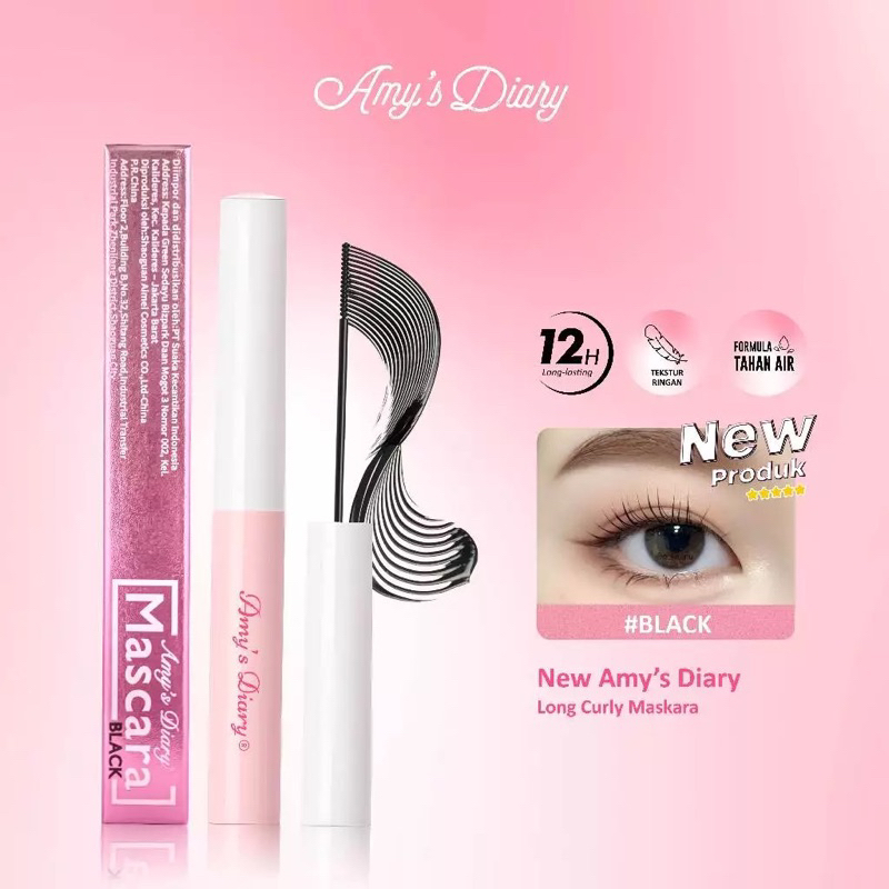 Jual [BPOM] Amy's Diary Long Curl Mascara Waterproof Tahan Lama ...