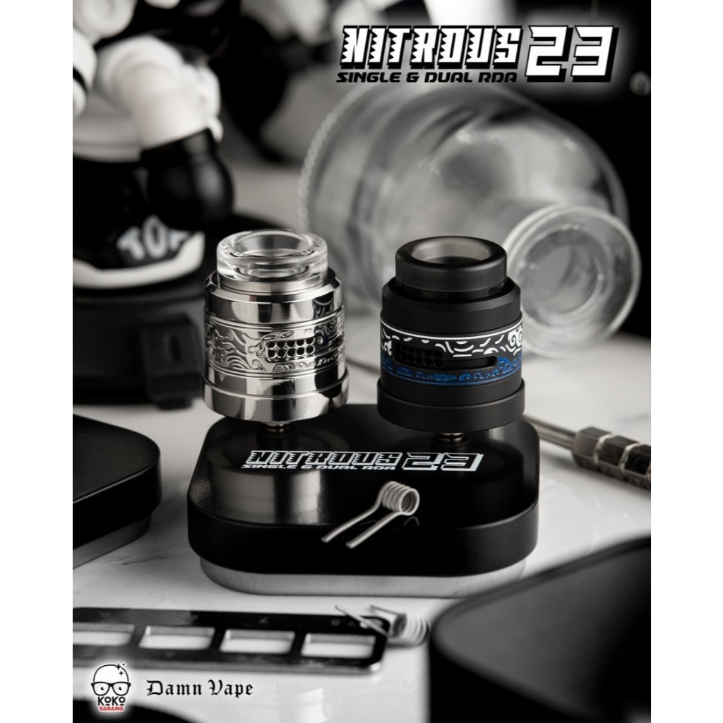 Jual Nitrous RDA 23mm Single & Dual Authentic by Koko Sarang x Damn ...