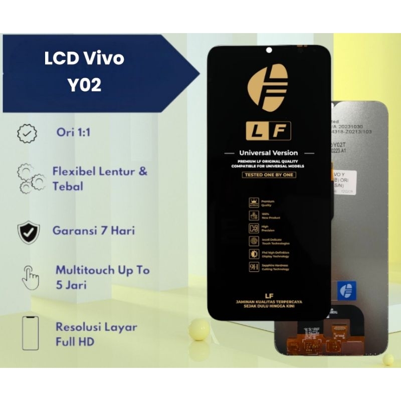 Jual LCD Vivo Y02 / Lcd LF Fullset Touchscreen (Bergaransi) | Shopee ...