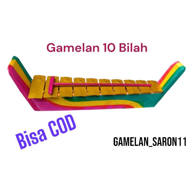 Jual Gamelan 10 Bilah Motif Pelangi Mainan Anak khas Jawa Barat ...