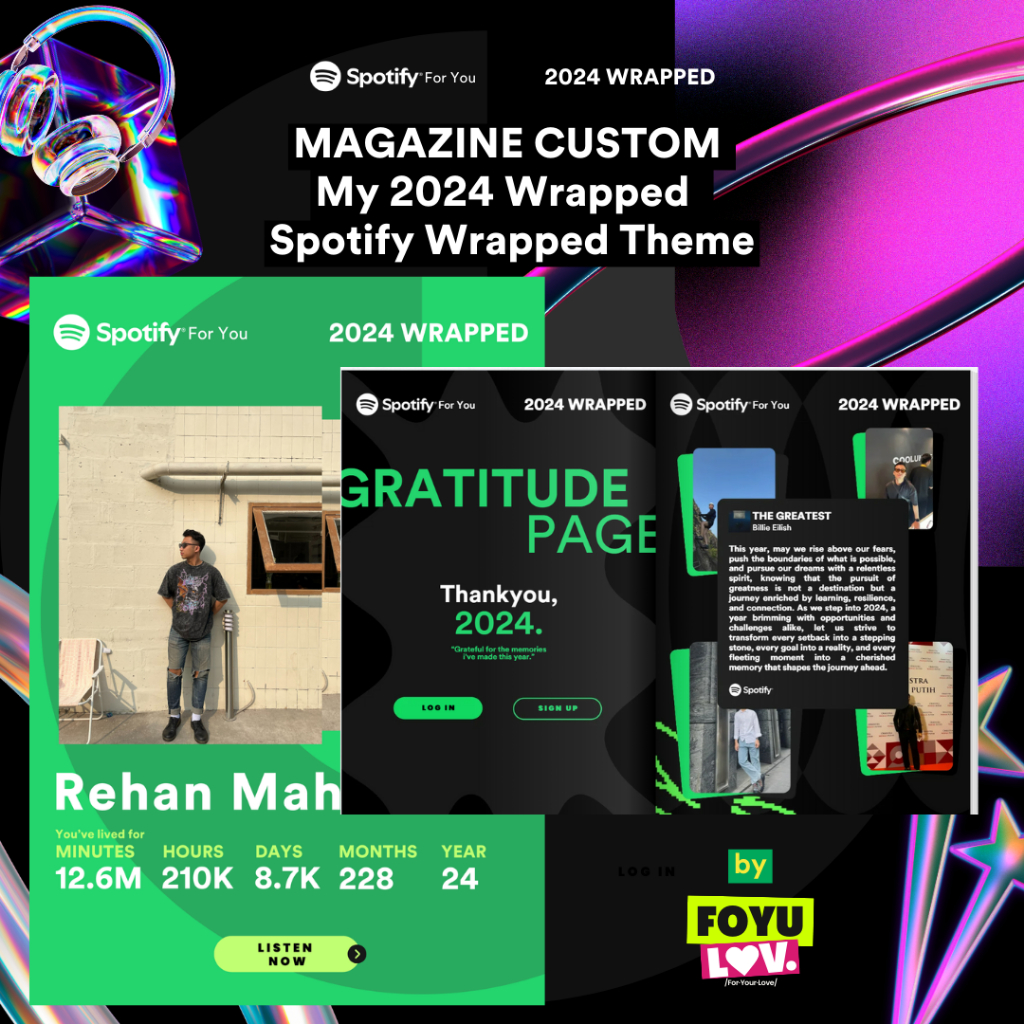 Jual MAJALAH CUSTOM MY WRAPPED 2024 - SPOTIFY WRAPPED 2024 THEME BY ...