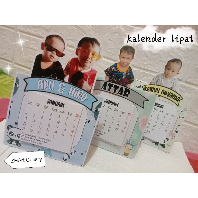 Jual kalender magnet kalender custom souvenir mini kalender lipat ...