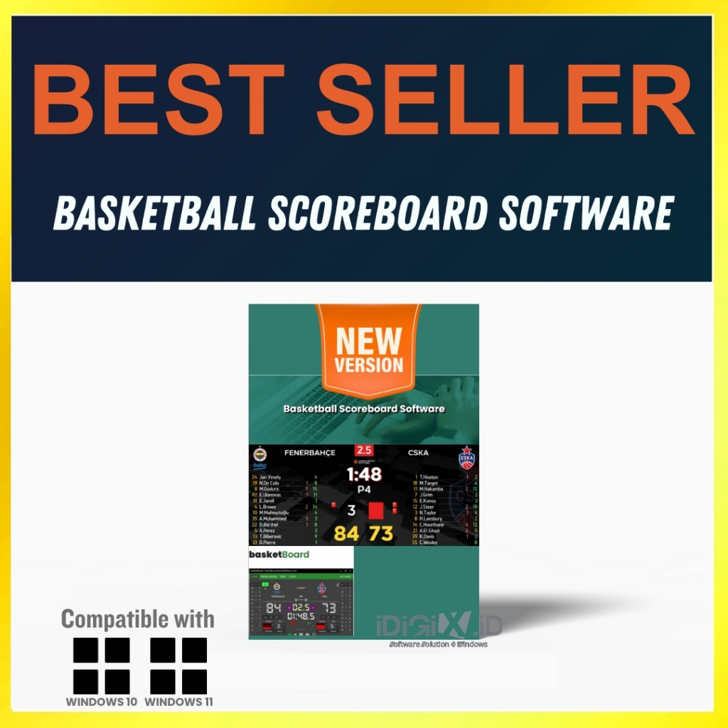 Jual Basketball Scoreboard Software Program papan skor yang dirancang ...