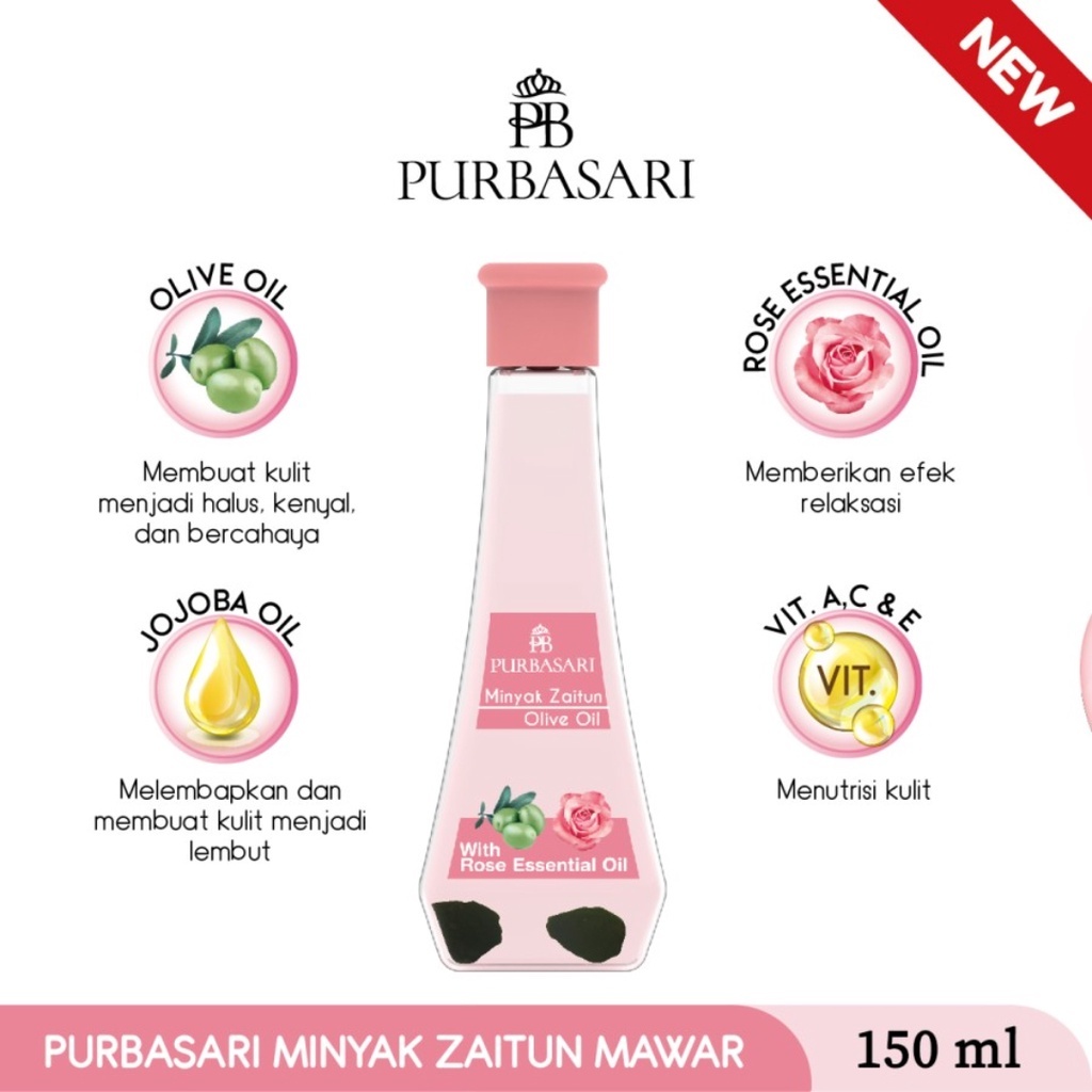 Jual PURBASARI MINYAK ZAITUN MAWAR 150ML | Shopee Indonesia