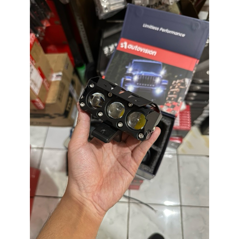 Jual Terbaru! Mini Laser Biled Autovision 70WATT 3Mata Putih Kuning ...
