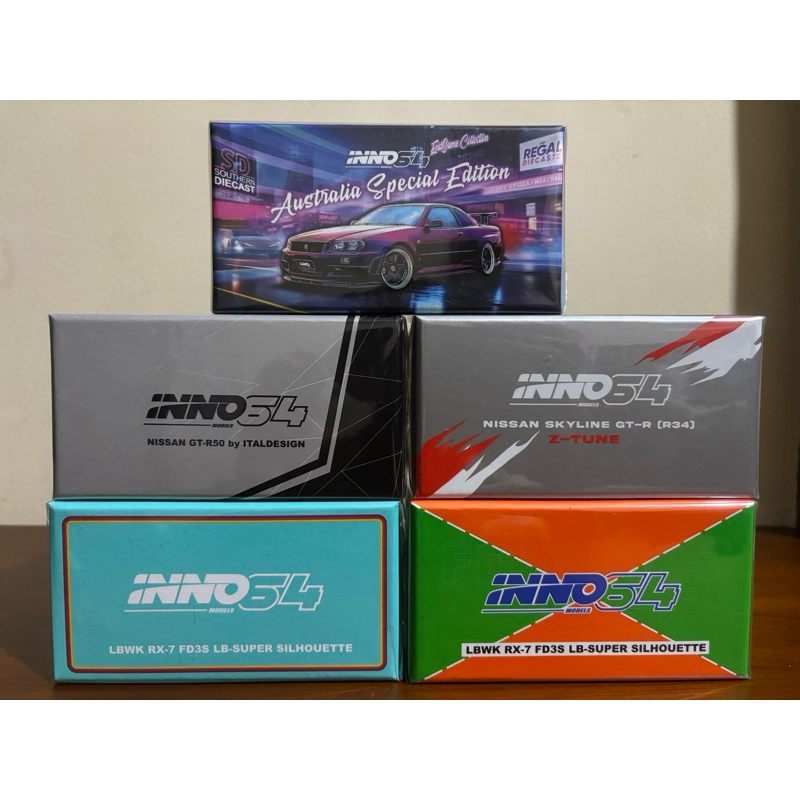 Jual Inno64 Nissan GT-R50 IDE11, Mazda LBWK RX7 Oren, Tosqa, Nissan ...
