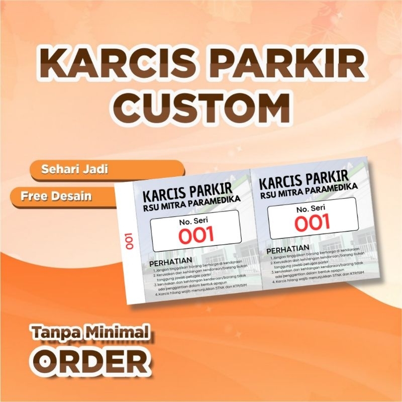 Jual KARCIS PARKIR SATUAN | KARCIS PARKIR ECERAN | KARCIS PARKIR CUSTOM ...