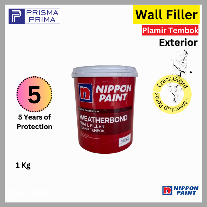 Jual Weatherbond Exterior Wall Filler Putty Plamir Tembok Nippon Paint 1 Kg Luar Eksterior ...