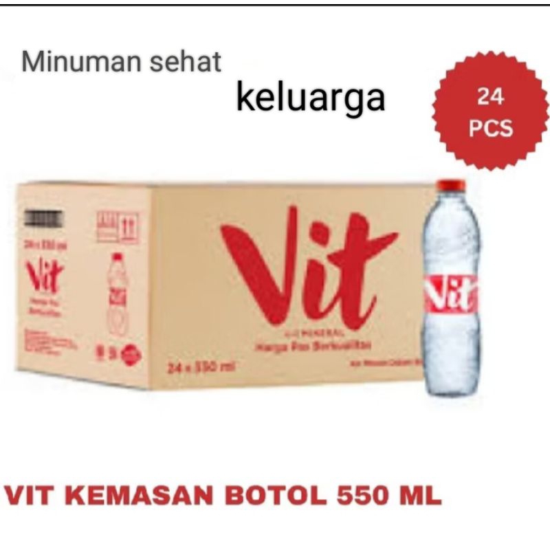 Jual Vit Air mineral kemasan botol 550 ml x24 | Shopee Indonesia